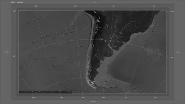 Chad Highlighted Grayscale Elevation Map Lakes Rivers Map Country's ...
