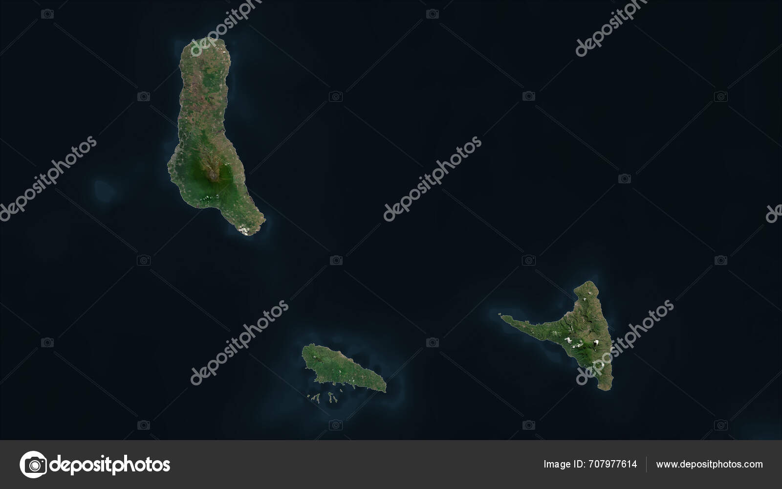Comoros Highlighted High Resolution Satellite Map — Stock Photo © zelwanka #707977614