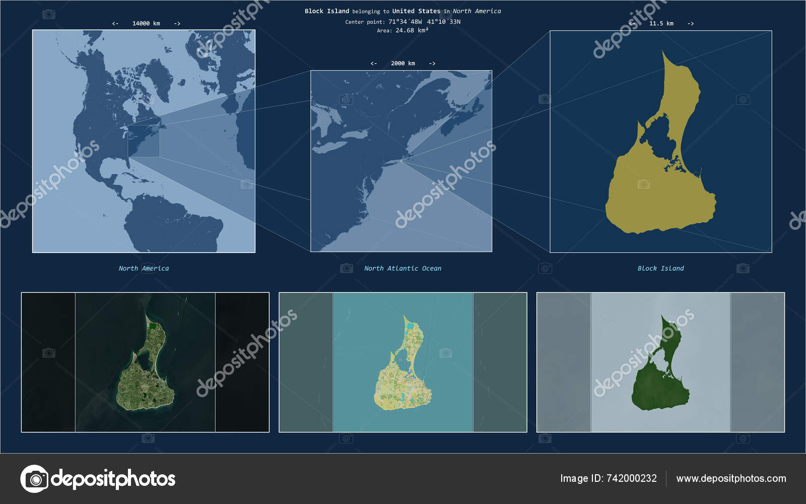 Block Island North Atlantic Ocean Belonging United States Described ...