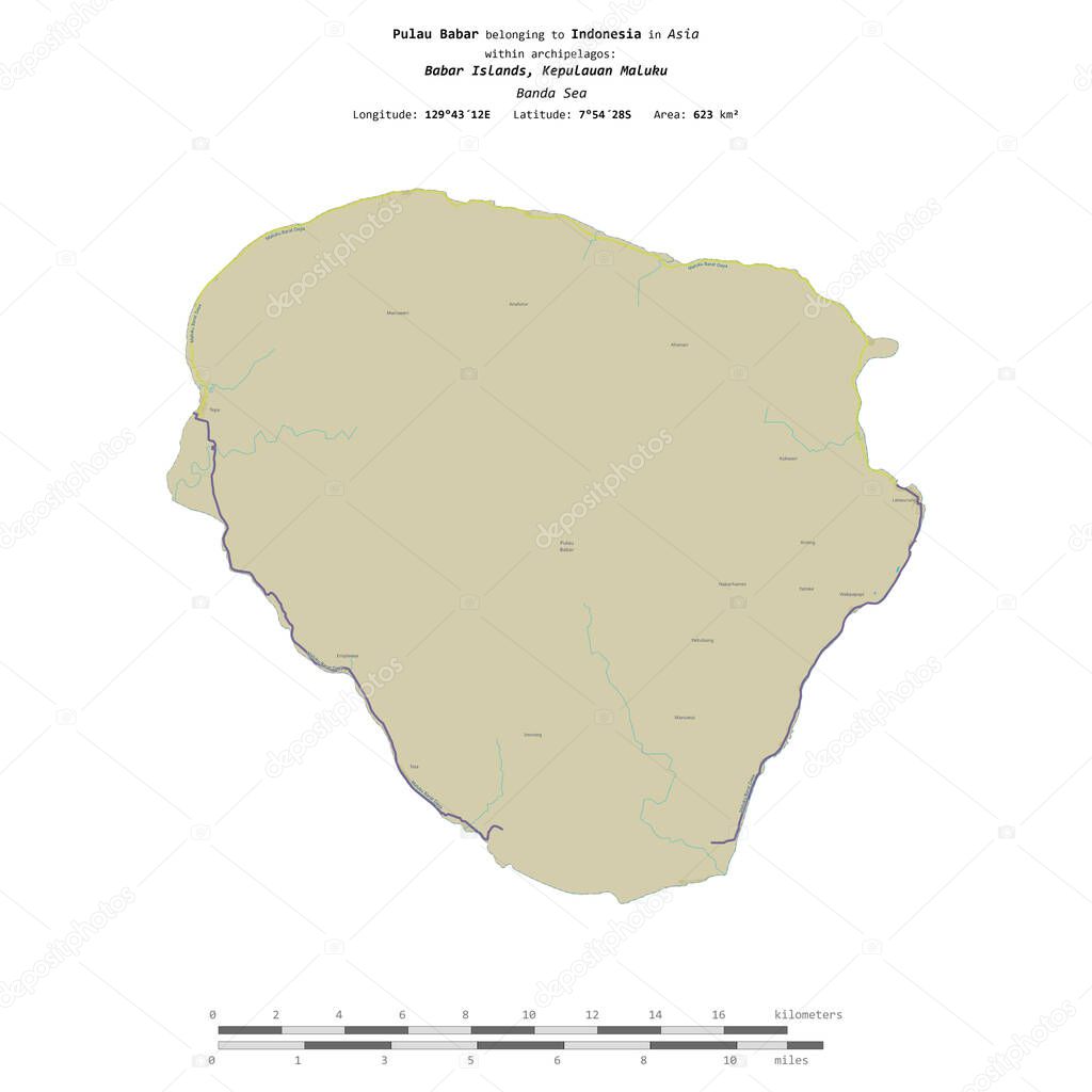 Pulau Babar en el Mar de Banda, perteneciente a Indonesia, aislado en ...