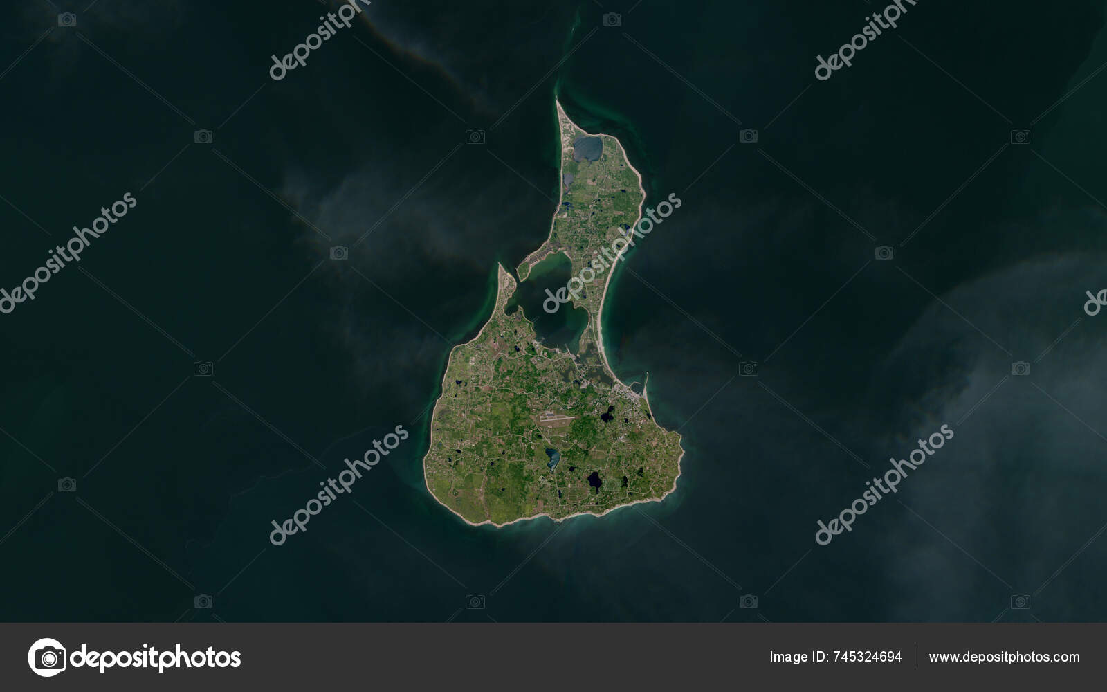 Block Island North Atlantic Ocean Satellite Image Taken March 2024 ...