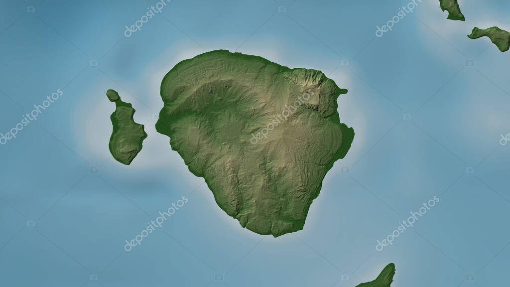 Pulau Babar en el mar de Banda en un mapa de elevación de colores 2024