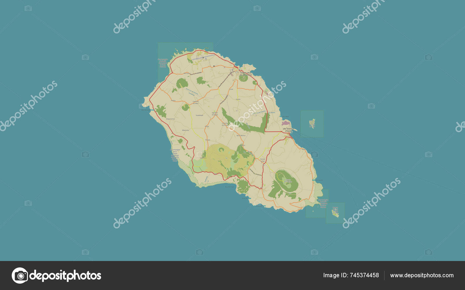 Ilha Branca North Atlantic Ocean Topographic Osm Humanitarian Style Map ...