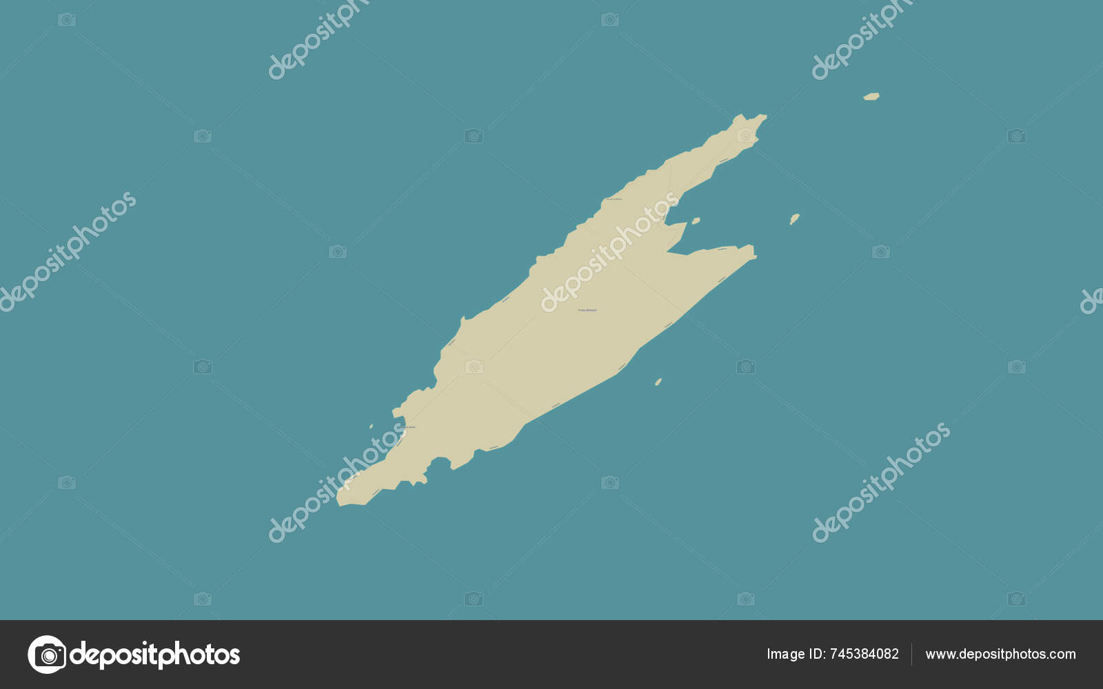 Pulau Matasiri Java Sea Topographic Osm Humanitarian Style Map — Stock ...