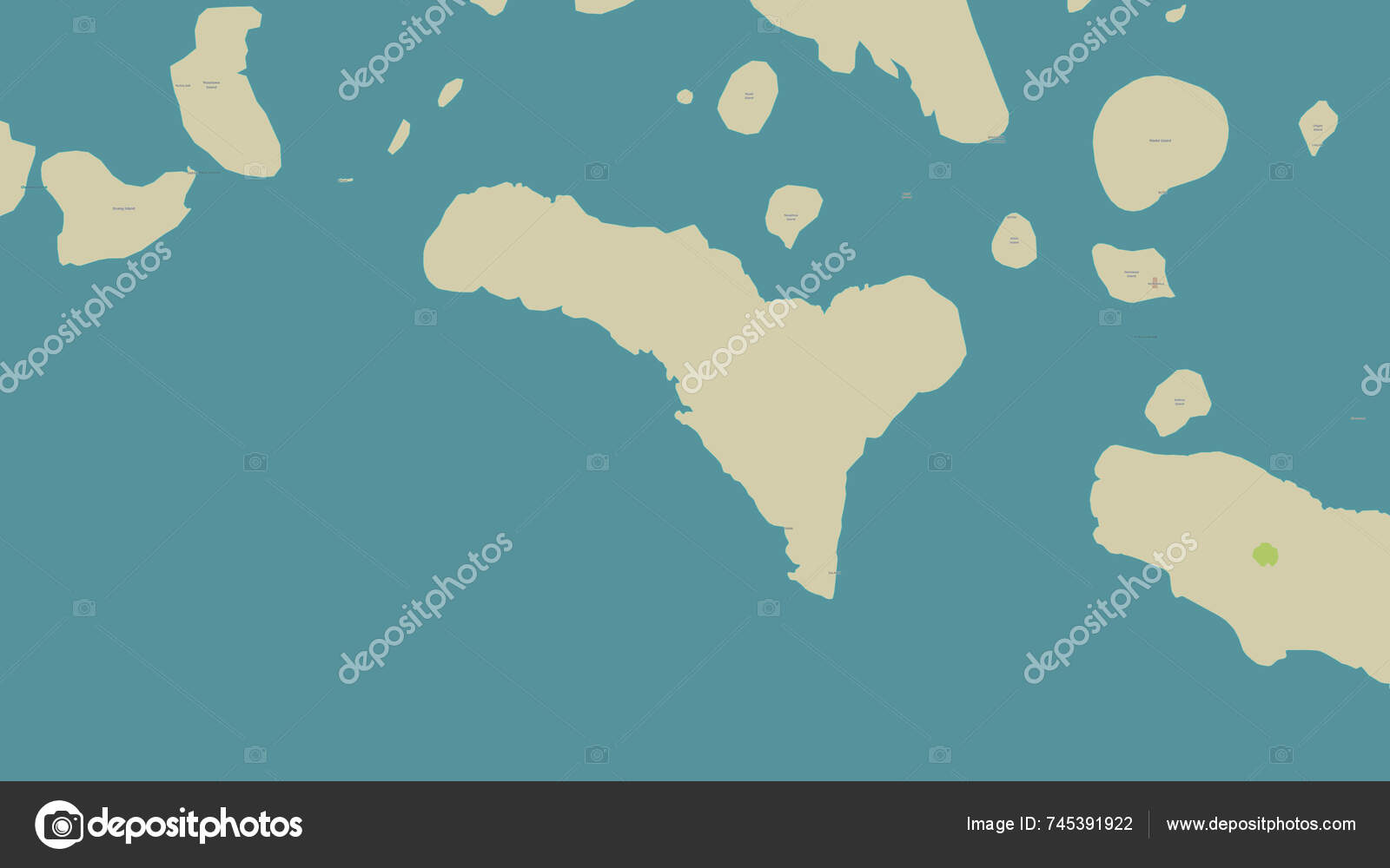 Selapiu Island Bismarck Sea Topographic Osm Humanitarian Style Map — Stock Photo © zelwanka ...