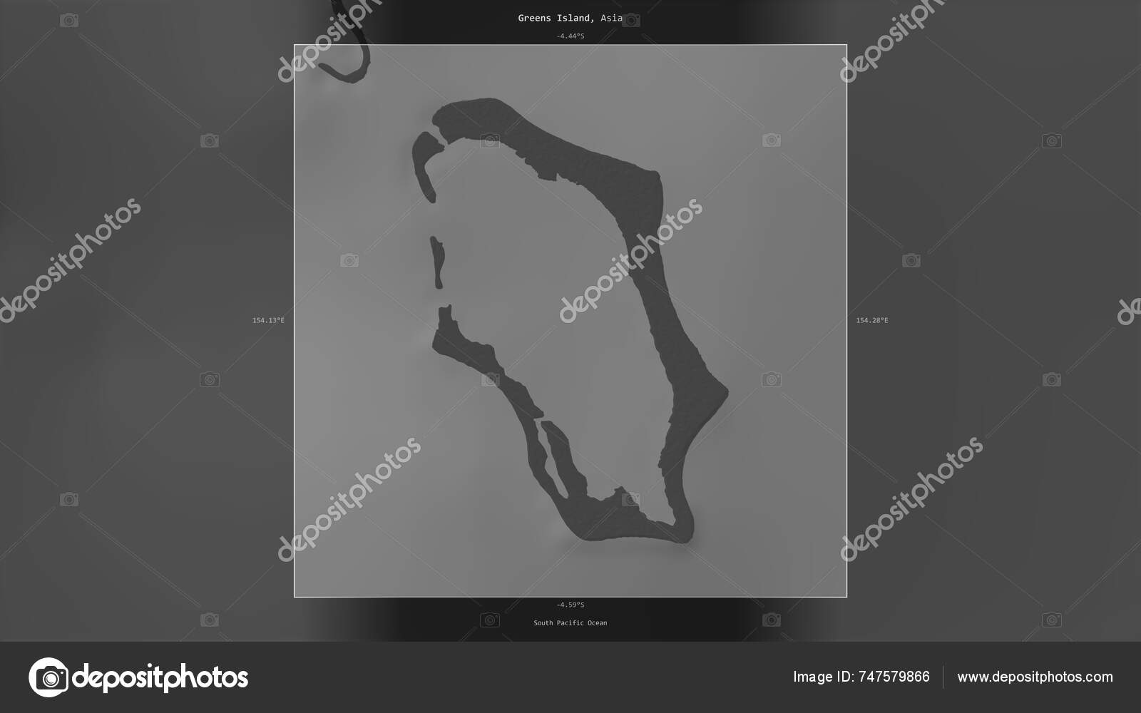 Greens Island South Pacific Ocean Belonging Papua New Guinea Described ...