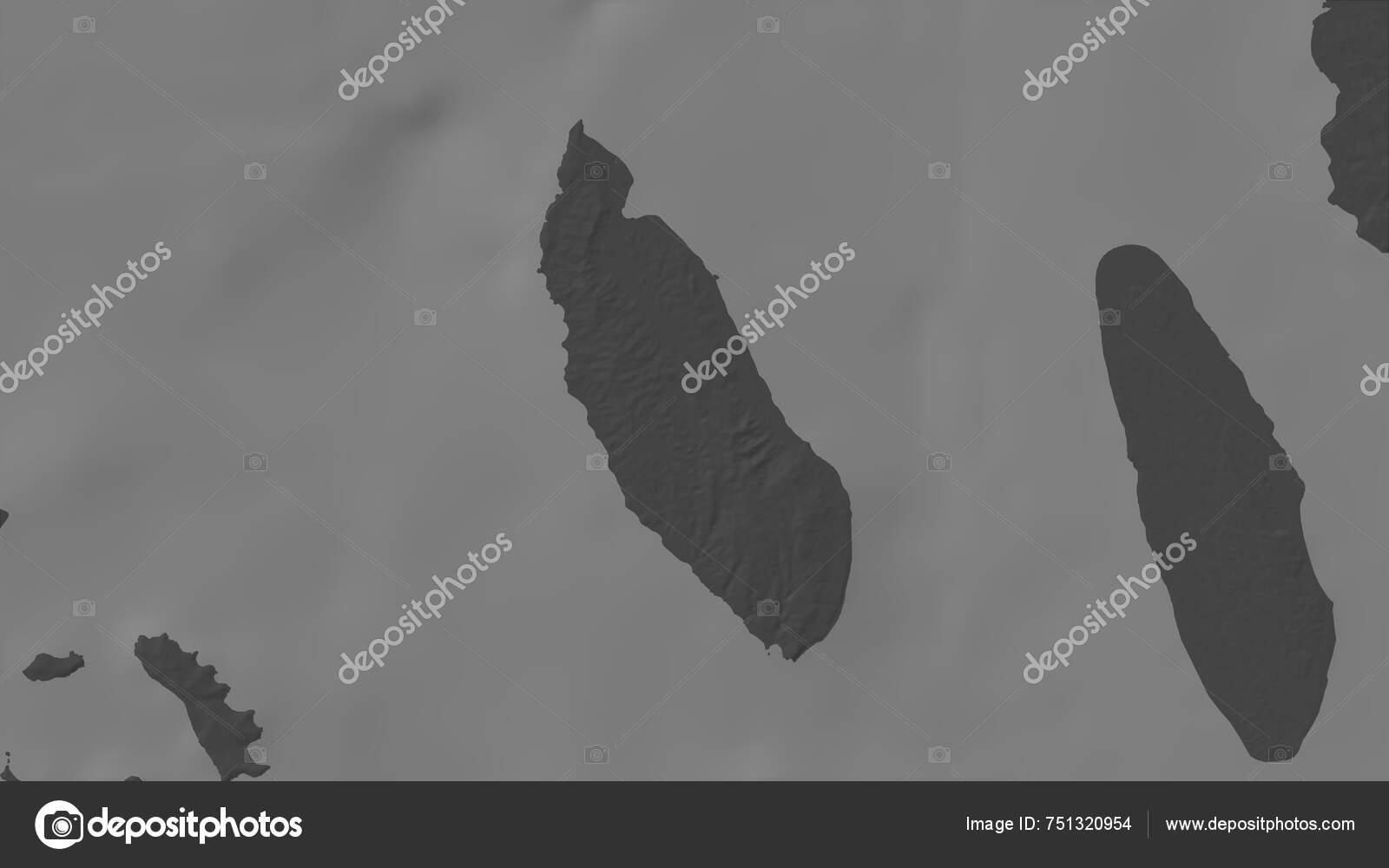 Capul Island Philippine Sea Bilevel Elevation Map — Stock Photo ...