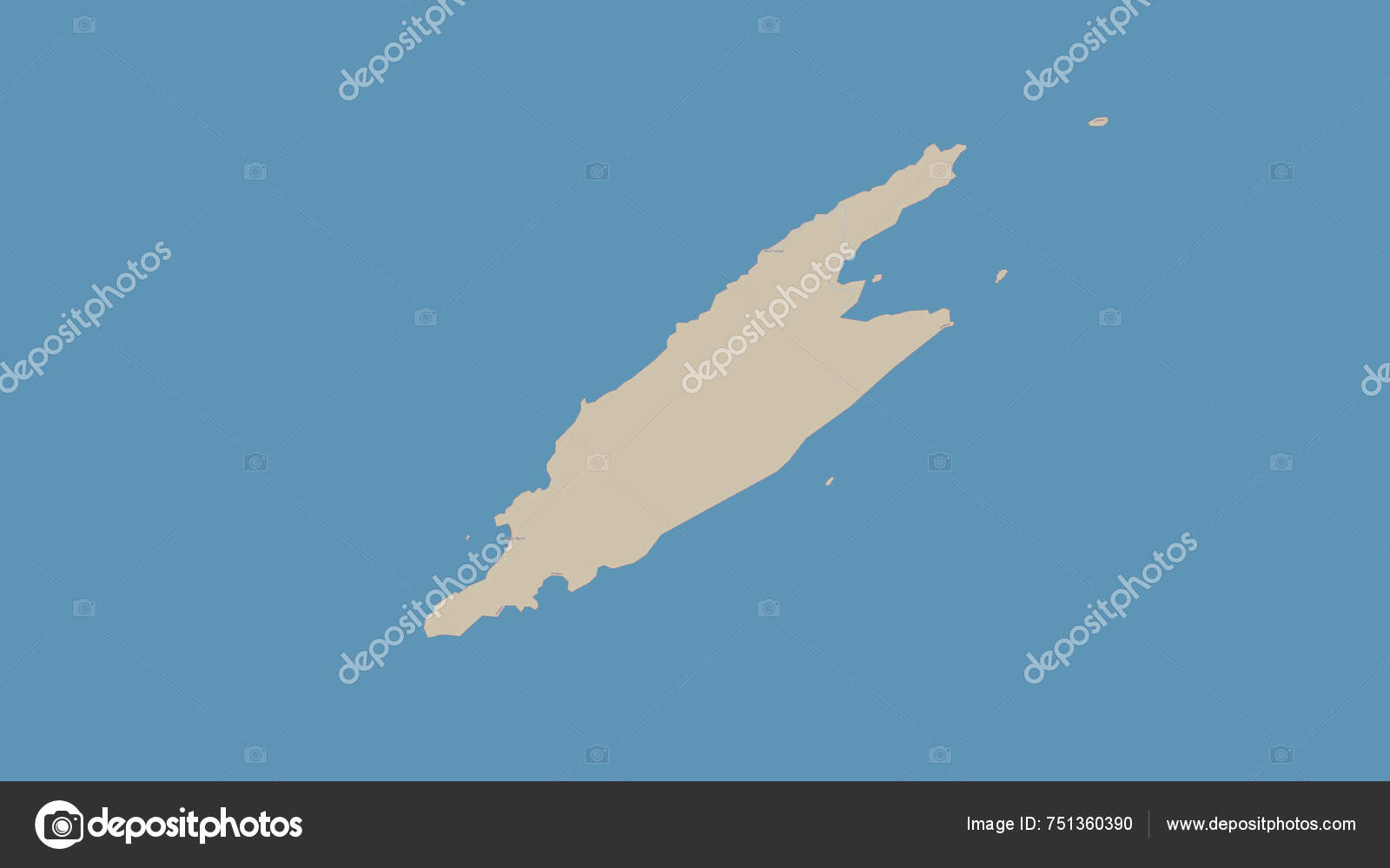 Pulau Matasiri Java Sea Topographic Osm Standard Style Map — Stock ...