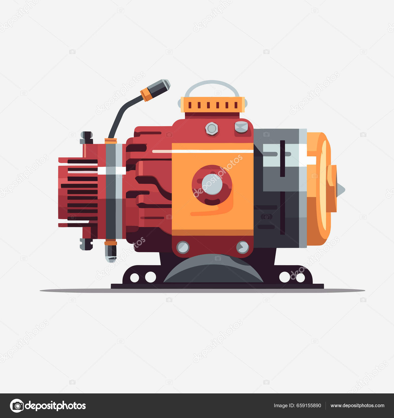 Vector Motor Eléctrico Aislado Blanco Vector de stock por ©AdamLevy ...