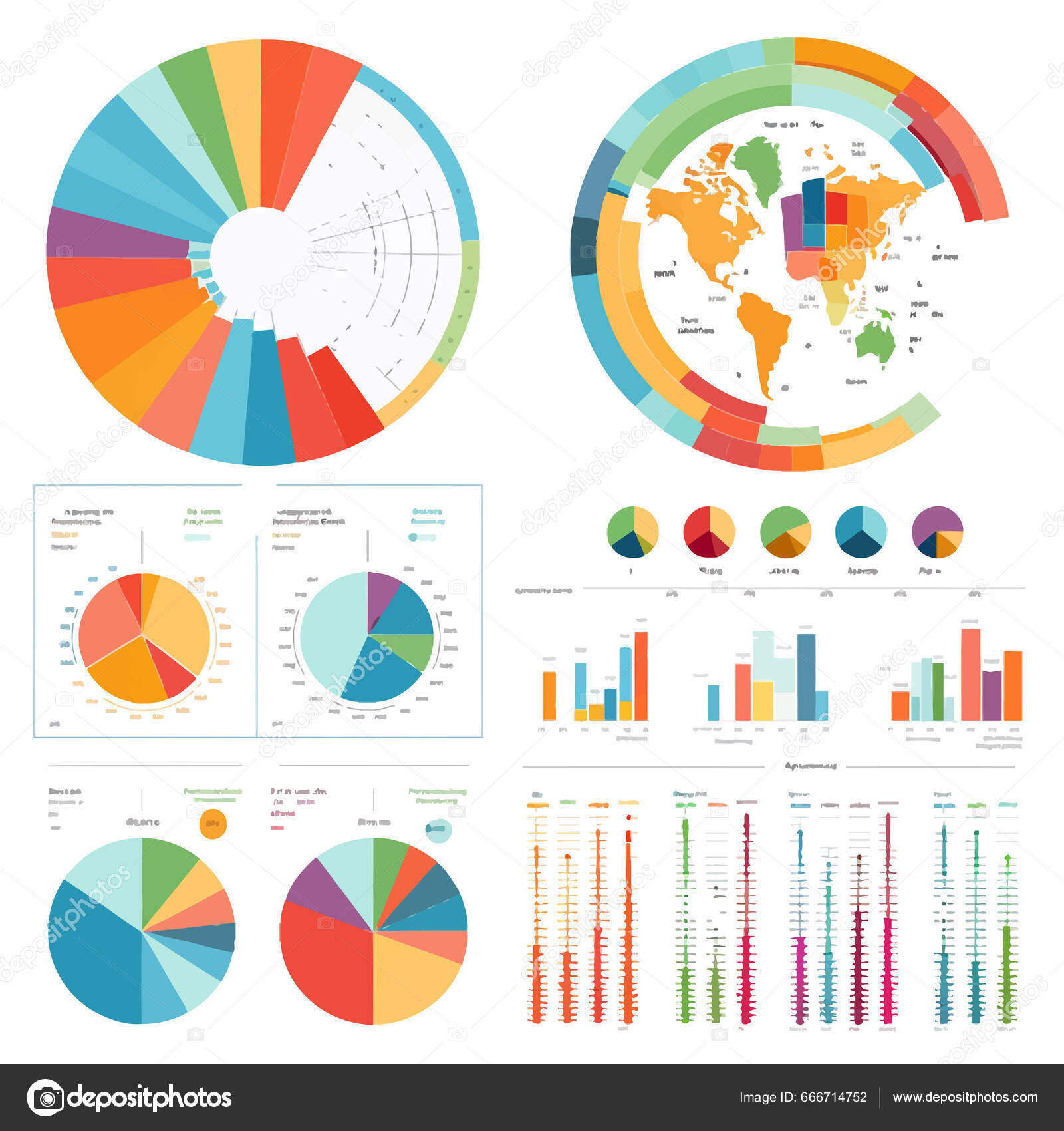 Fun Data Visualization Infographic Vector Flat Isolated Illustration ...