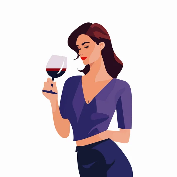 100,000 Woman drinking wine Vector Images | Depositphotos