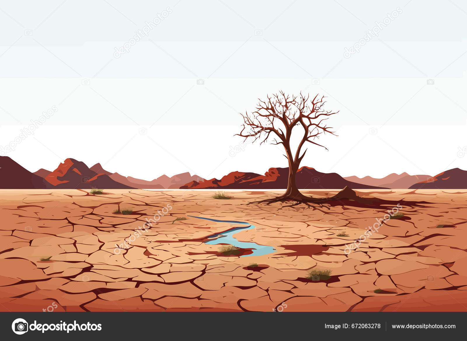 Drought Vector Flat Minimalistic Isolated Illustration Stock Vector by ...