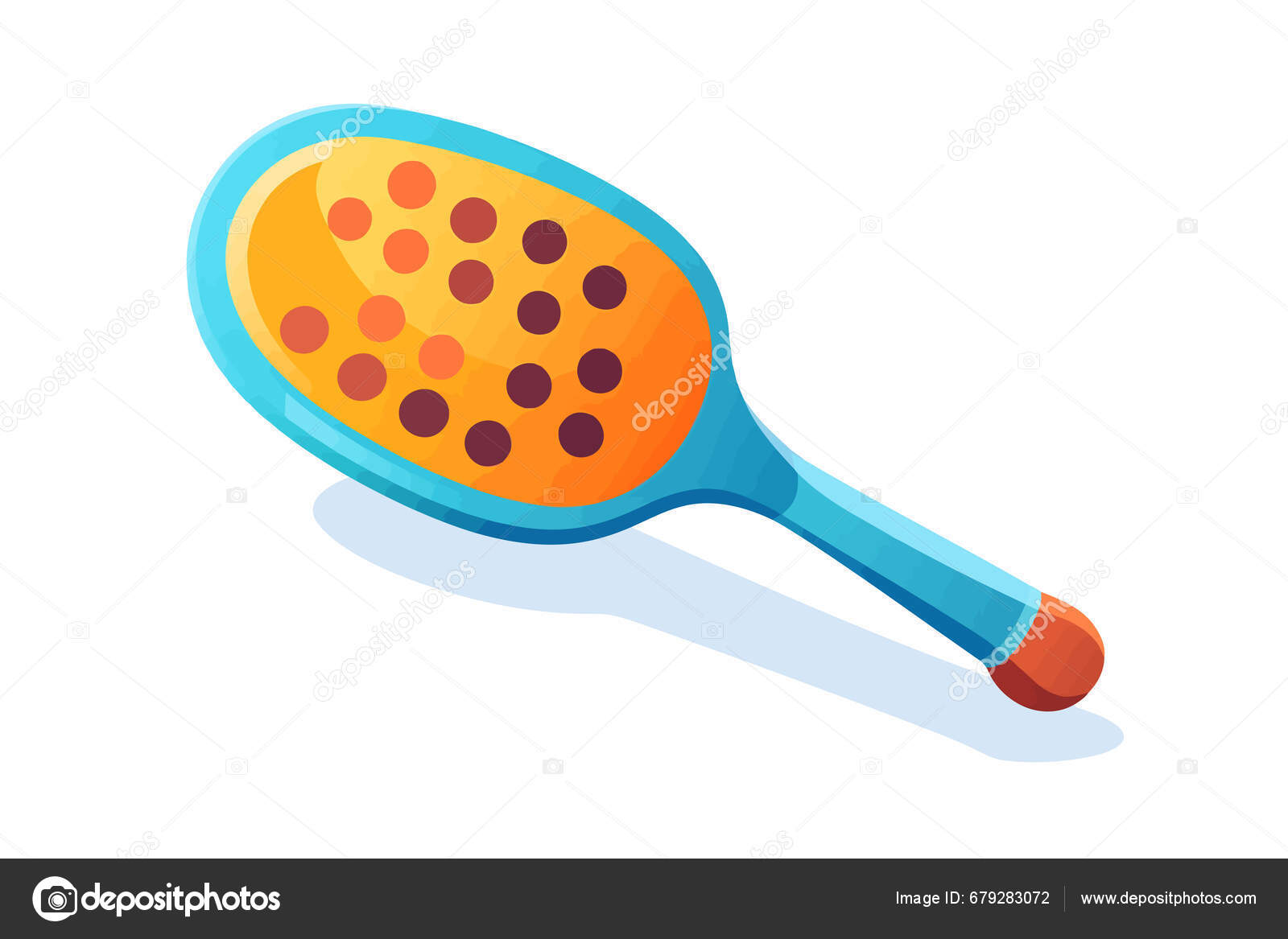 Pickleball Racket Ball Vector Flat Isolated Vector Style Illustration ...