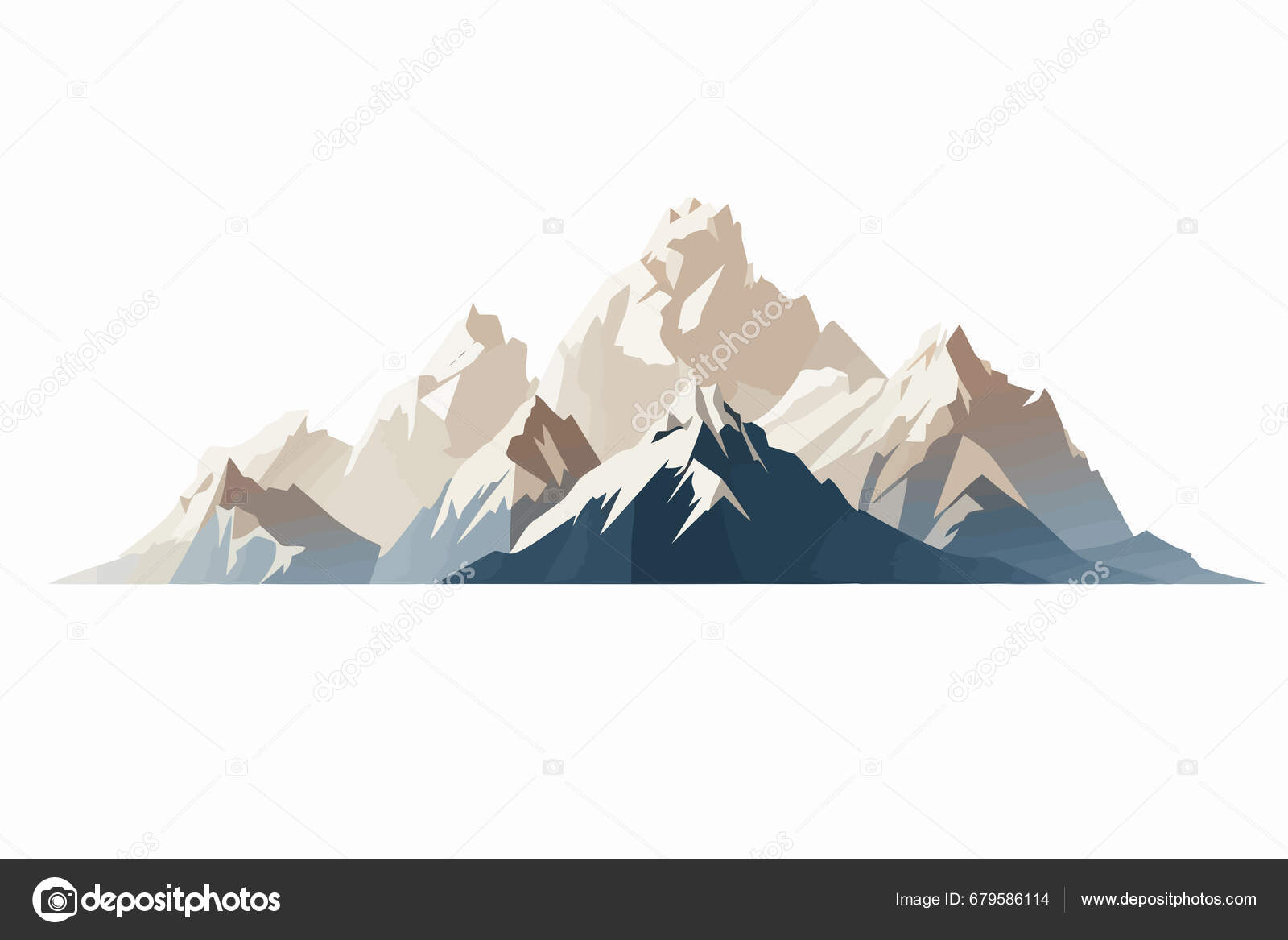Himalayas Vector Flat Minimalistic Isolated Vector Style Illustration ...