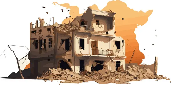 Destroyed house Vector Images | Depositphotos