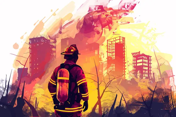 24,463,494 Firefighter background Vector Images | Depositphotos