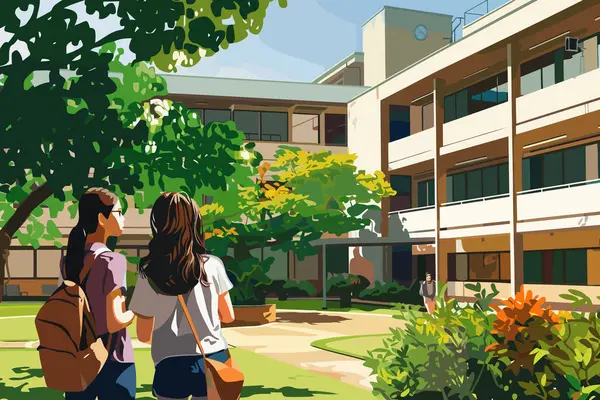 Instituto edificio Vector Images | Depositphotos