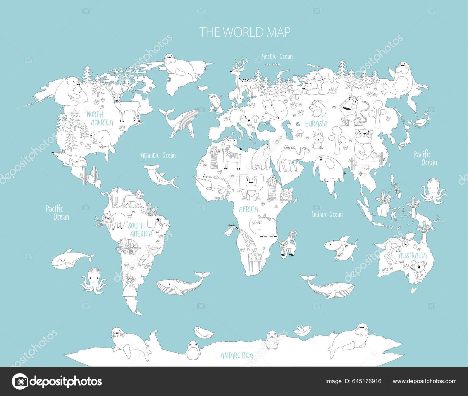 Desenhos Para Colorir De O Mapa Múndi Para Colorir
