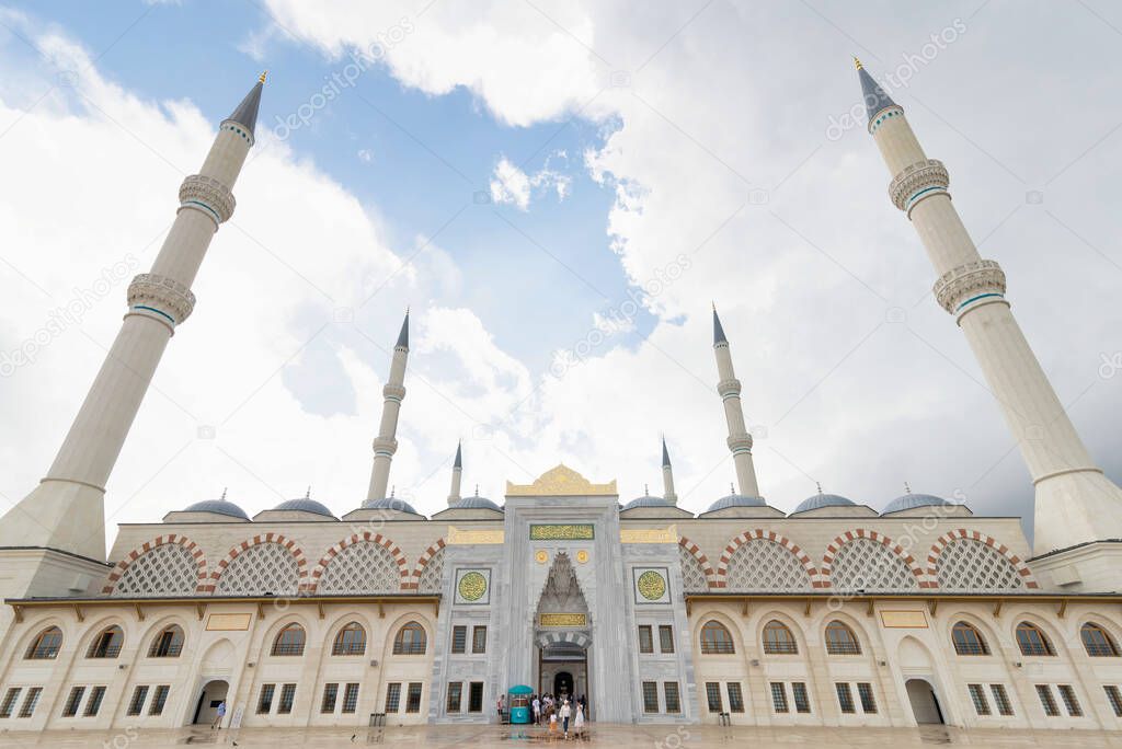 Istanbul, Turkey - September 1, 2022: Low angle shot of Grand Camlia ...
