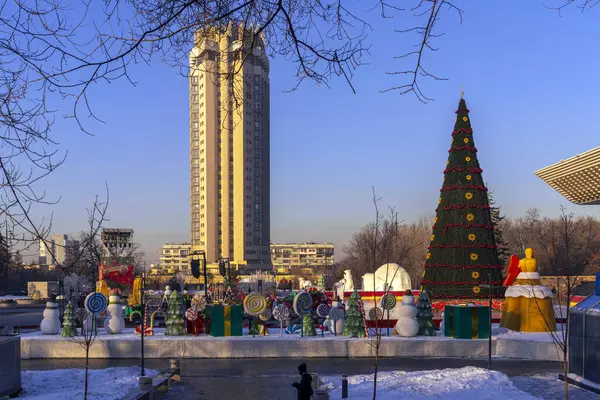 Almaty City December 2023 Kazakhstan Almaty Dostyk Avenue Palace ...