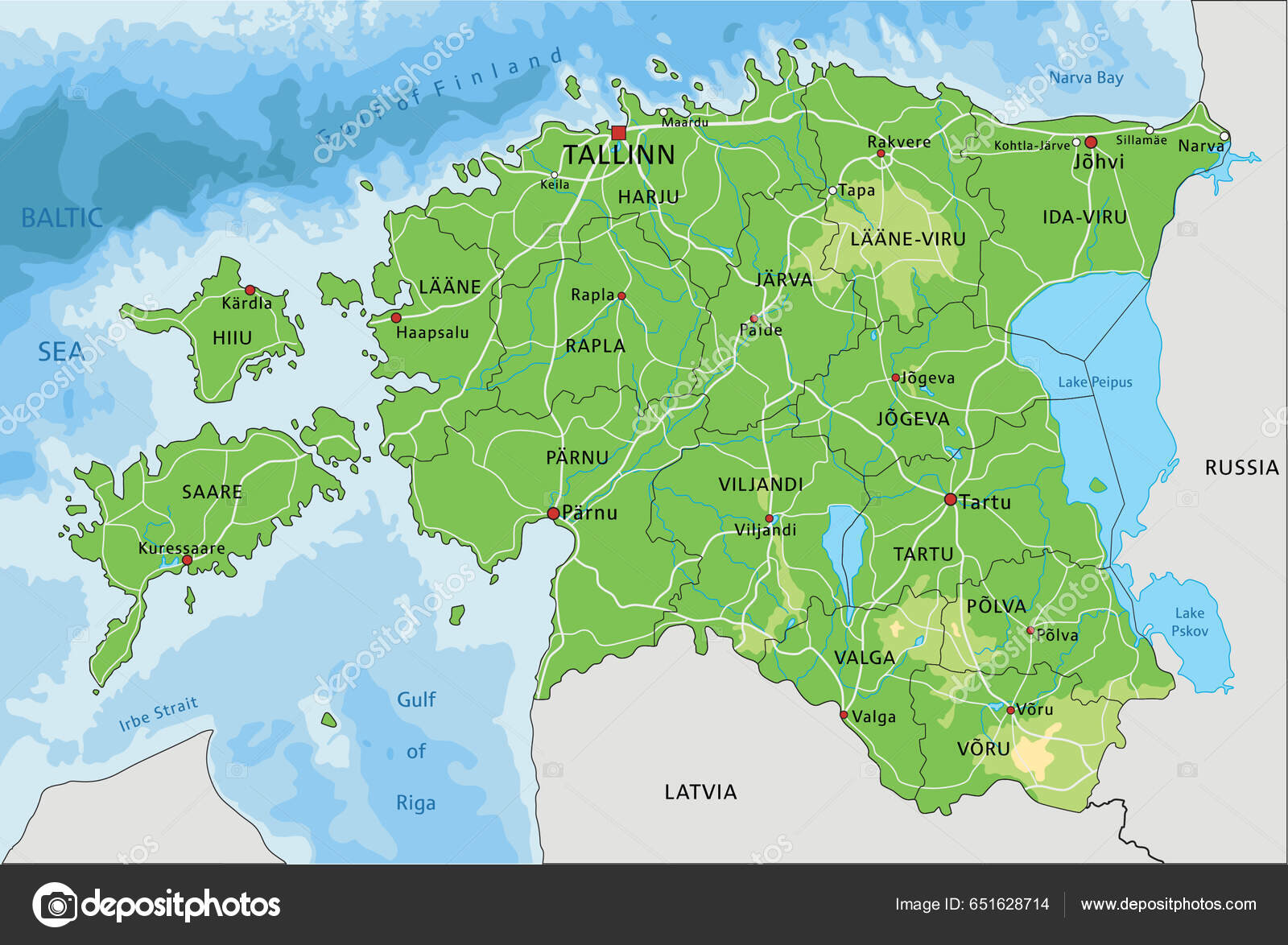 Descargar Mapas De Estonia Mapa Detallado Estonia Divisiones