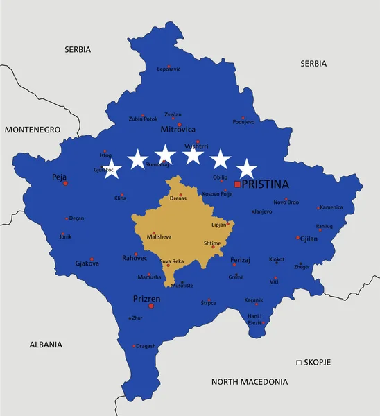 Gruzie Velmi Podrobná Politická Mapa Národní Vlajkou Izolované Bílém ...