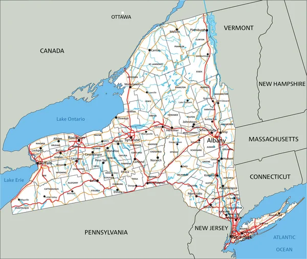 High Detailed Vermont Road Map Labeling Stock Vector by ©delpieroo ...