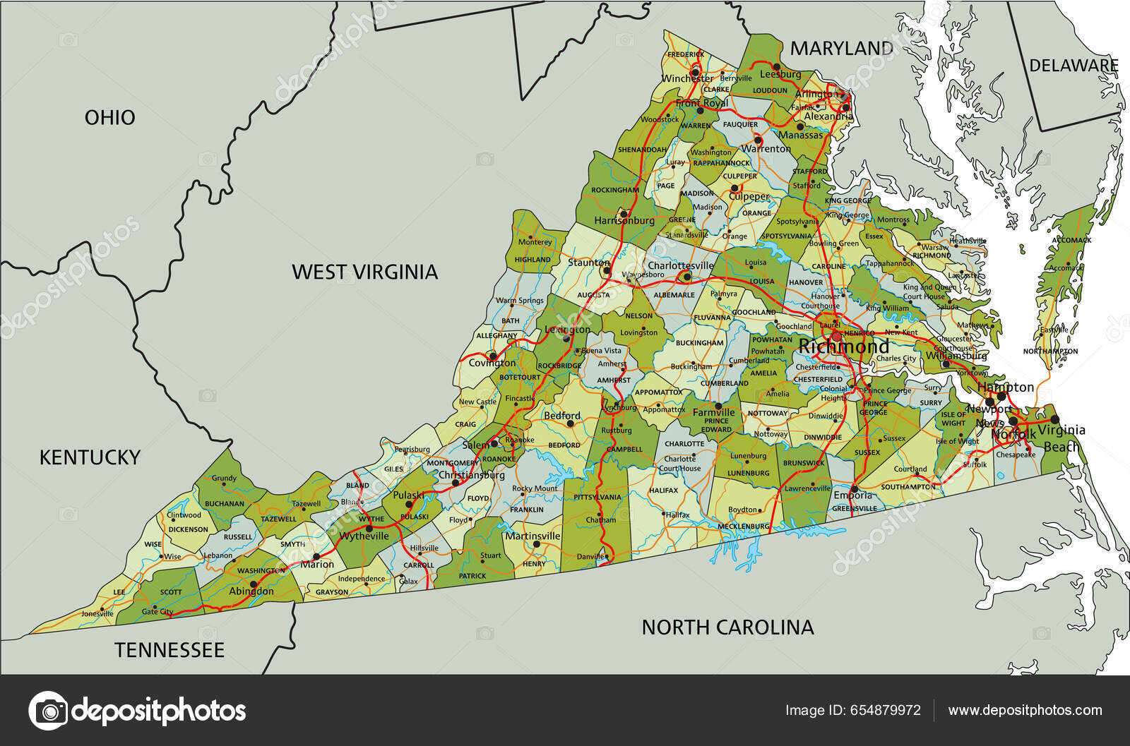 Mapa Político Editável Altamente Detalhado Com Camadas Separadas ...