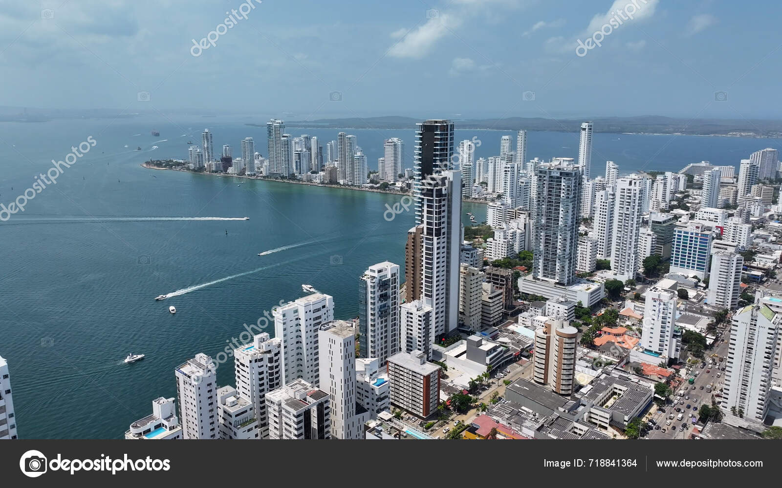 Modern Zone Cartagena Das Indias Bolivar Colombia Caribbean Seascape ...