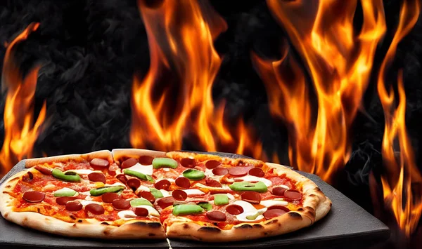 Fire pizza Stock Photos, Royalty Free Fire pizza Images | Depositphotos