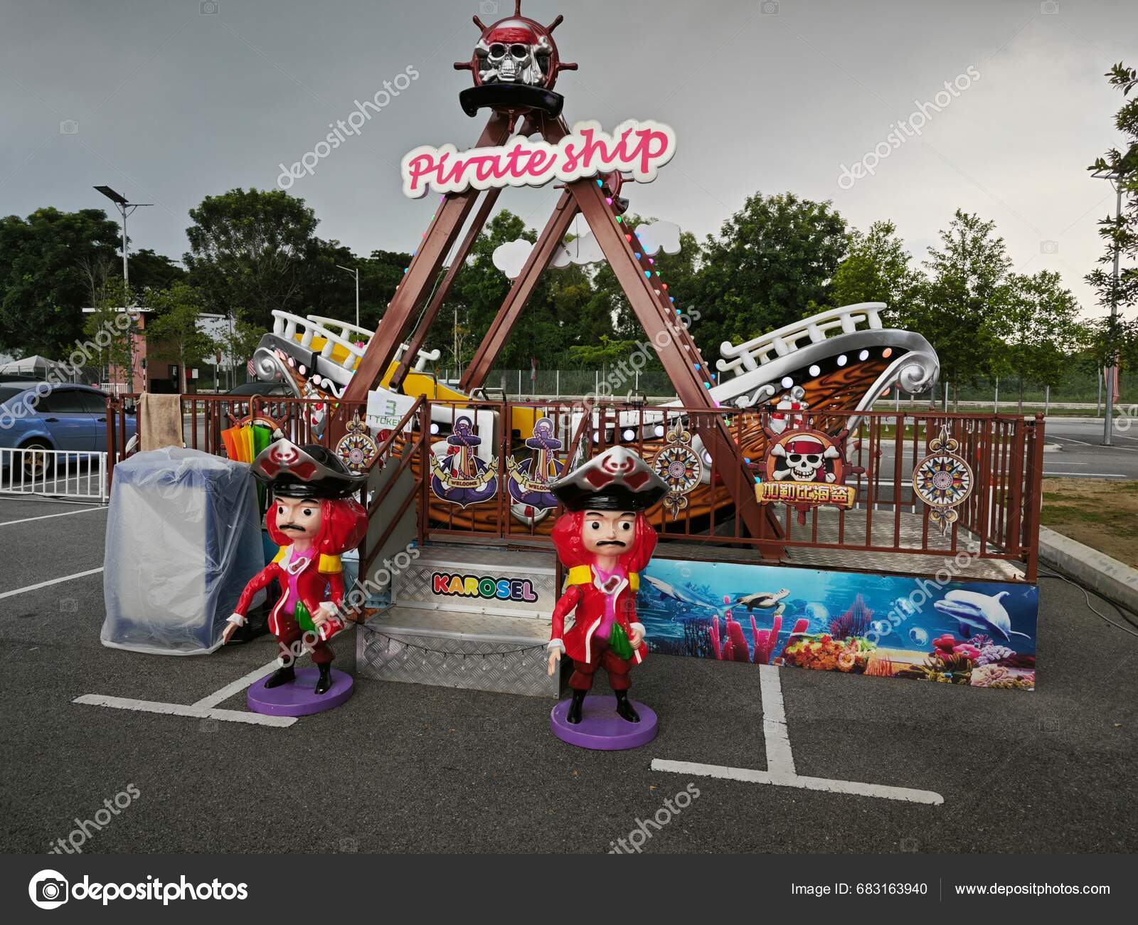 Perak Malaysia October 2023 Variety Carousel Amusement Joyride Funfair ...