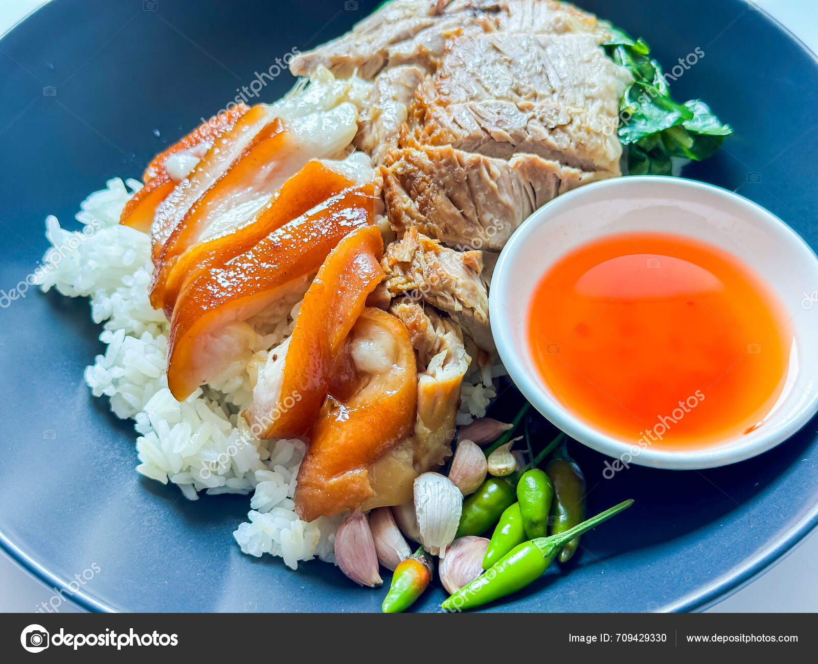 Braised Pork Leg Steamed Rice Ready Eat — Stock Photo © ztudiototo ...