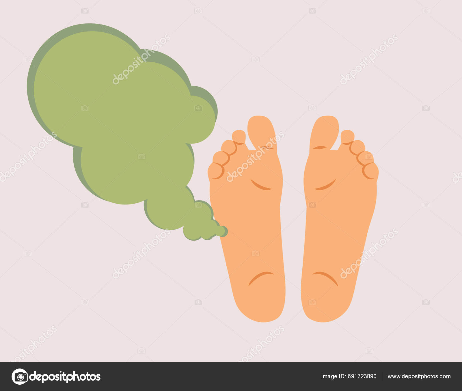 Apestosos Pies Razones Médicas Vector Concepto Ilustración Vector de ...