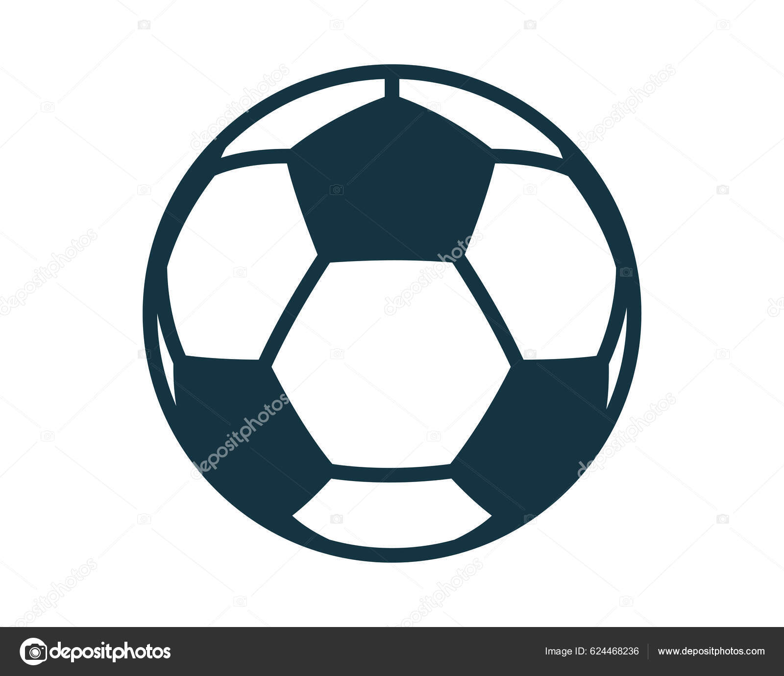 Voetbal Spel Bal Pictogram Klassieke Voetbal Icoon Geïsoleerde ...