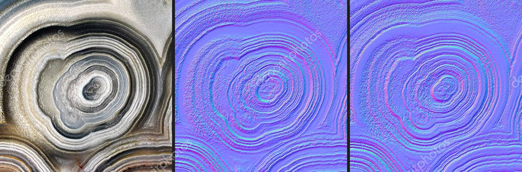 Mineral, agate with nacre, Normal map texture,for bump map texture 3d ...