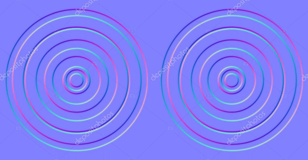 concentric circles texture , Normal map for bump map texture 3d shaders ...