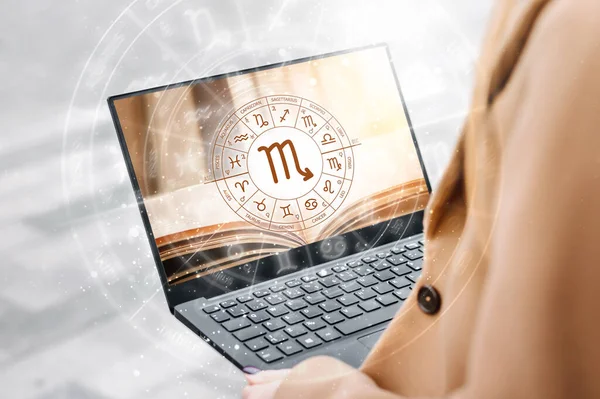 Astrological forecast for the zodiac sign scorpio. Woman holding an ...