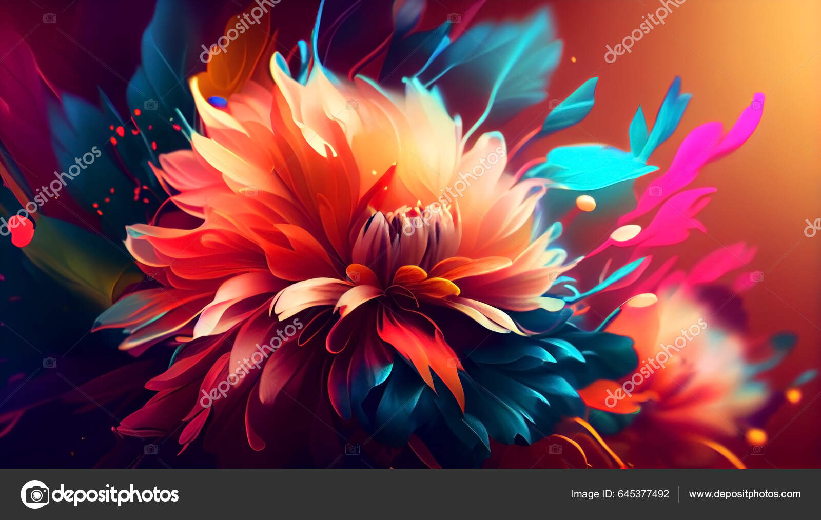 Beautiful Multi Colored Flowers Bright Saturated Colors — Stock Photo ...