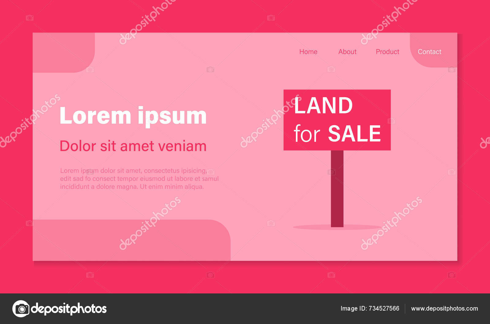Land Sale Layout Page Tract Land Owned Sale Development Rent — Stock ...