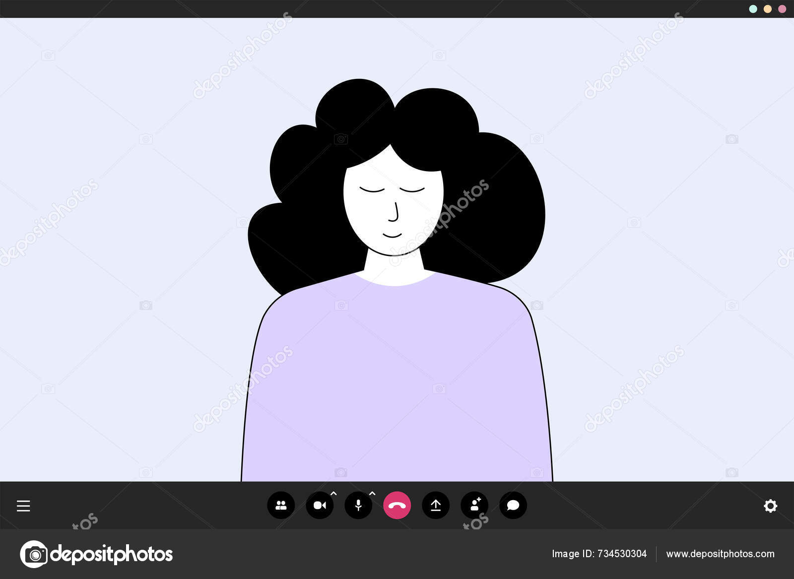 Girl Talking Video Call Video Call Application Illustration — Stock ... Girl Talking Video Call Video Call Application Illustration — Stock ...