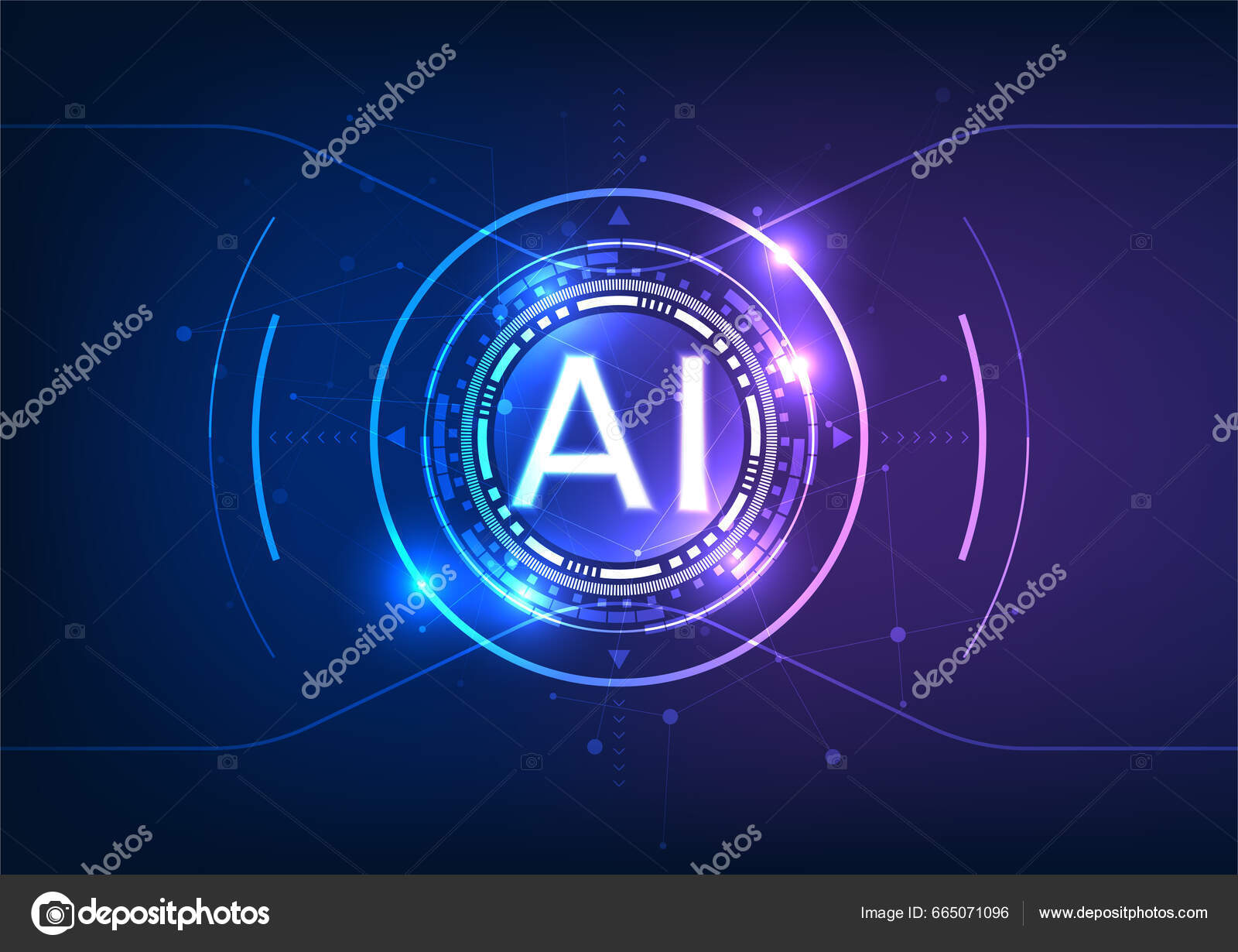 Smart Artificial Intelligence Technology Used Help Humans Element ...