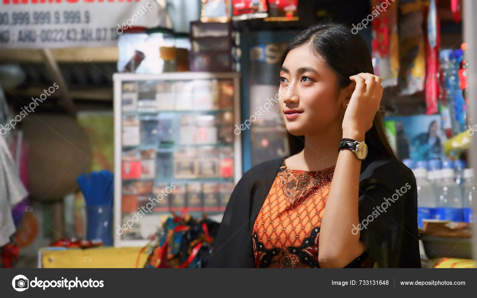 Beautiful Women Wearing Batik Clothes Kabaya Pekalongan Indonesia June ...
