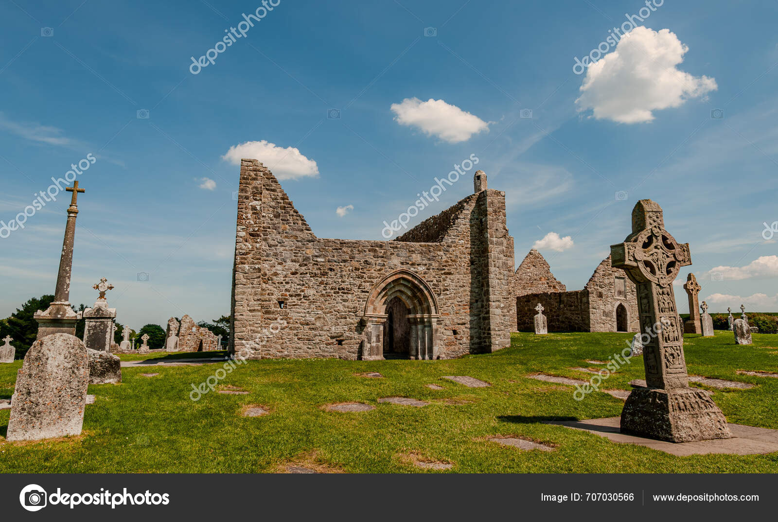 Clonmacnoise Founded 545 Ciarn Main East West Roads Time Met — Stock ...