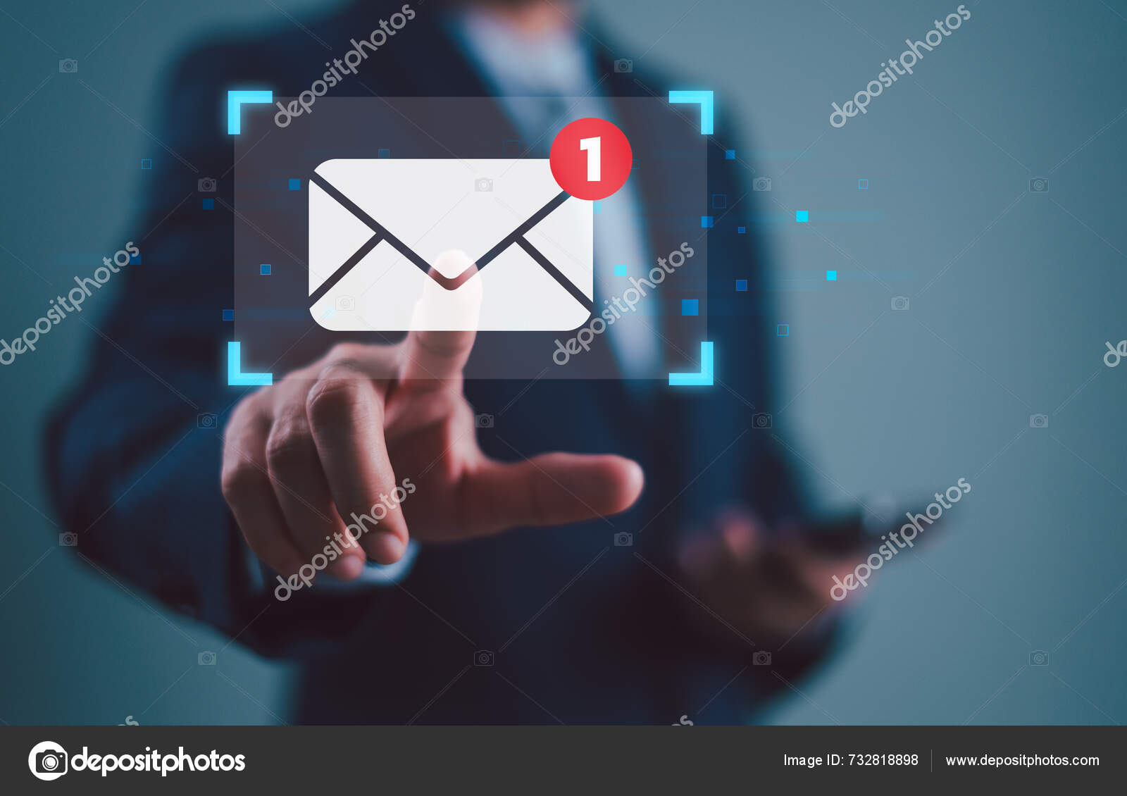 Email Campaign Alert Concept New Email Send Notification Business Mail ...