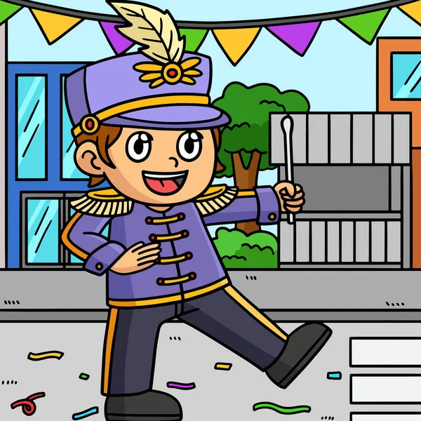 Niño marchando imágenes de stock de arte vectorial | Depositphotos