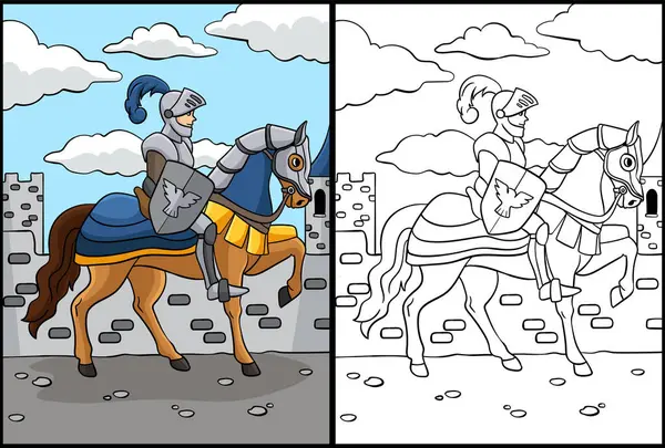 Cette Page Colorier Montre Pirate Tenant Une Épée Côté Cette Vecteur ...