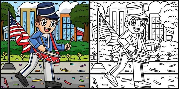 Image vectorielle Cette Page Colorier Montre Une Danse Cow Boy Côté ...