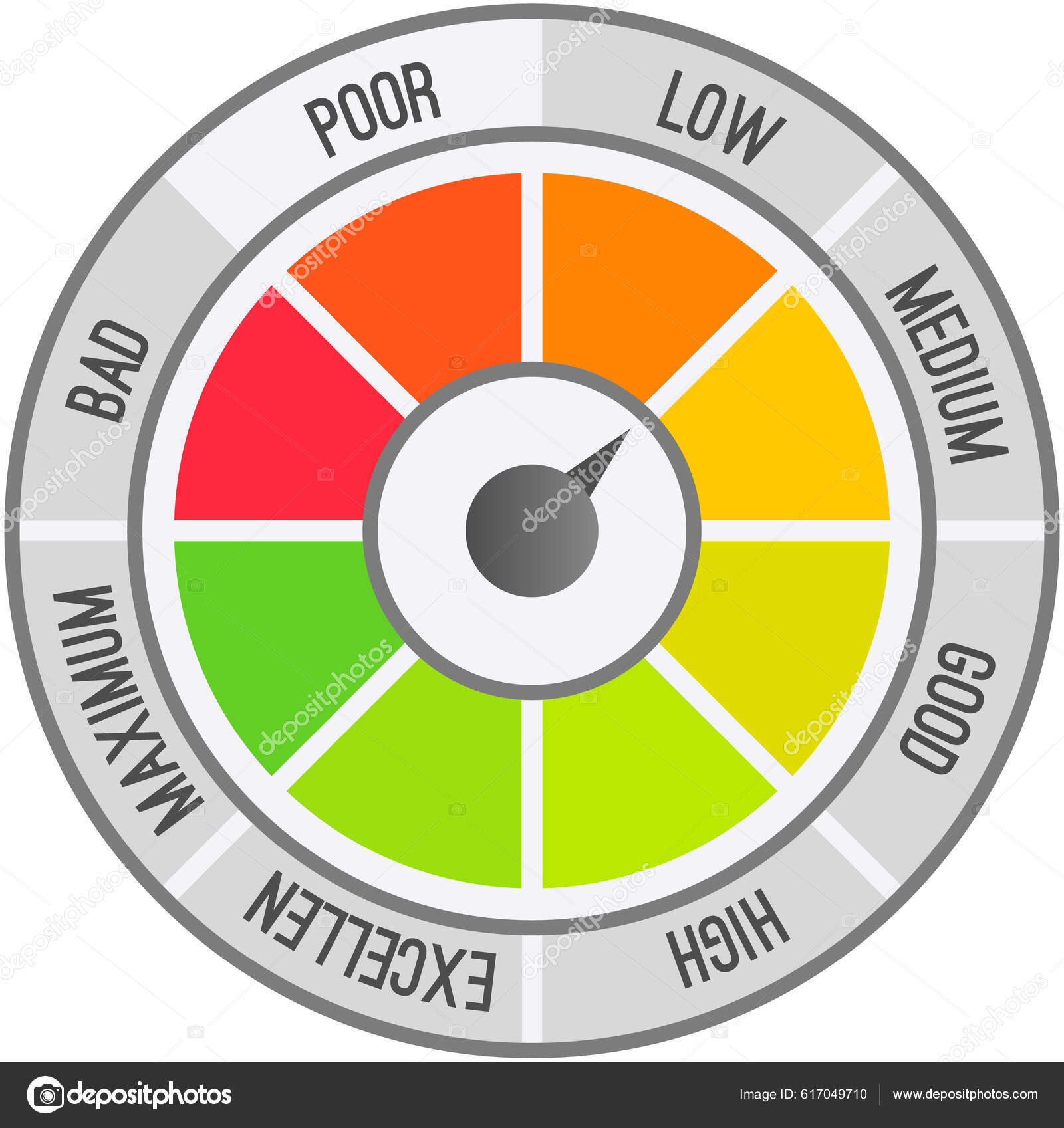 Color Scale Arrow Max Change Indicators Measuring Device Icon ...