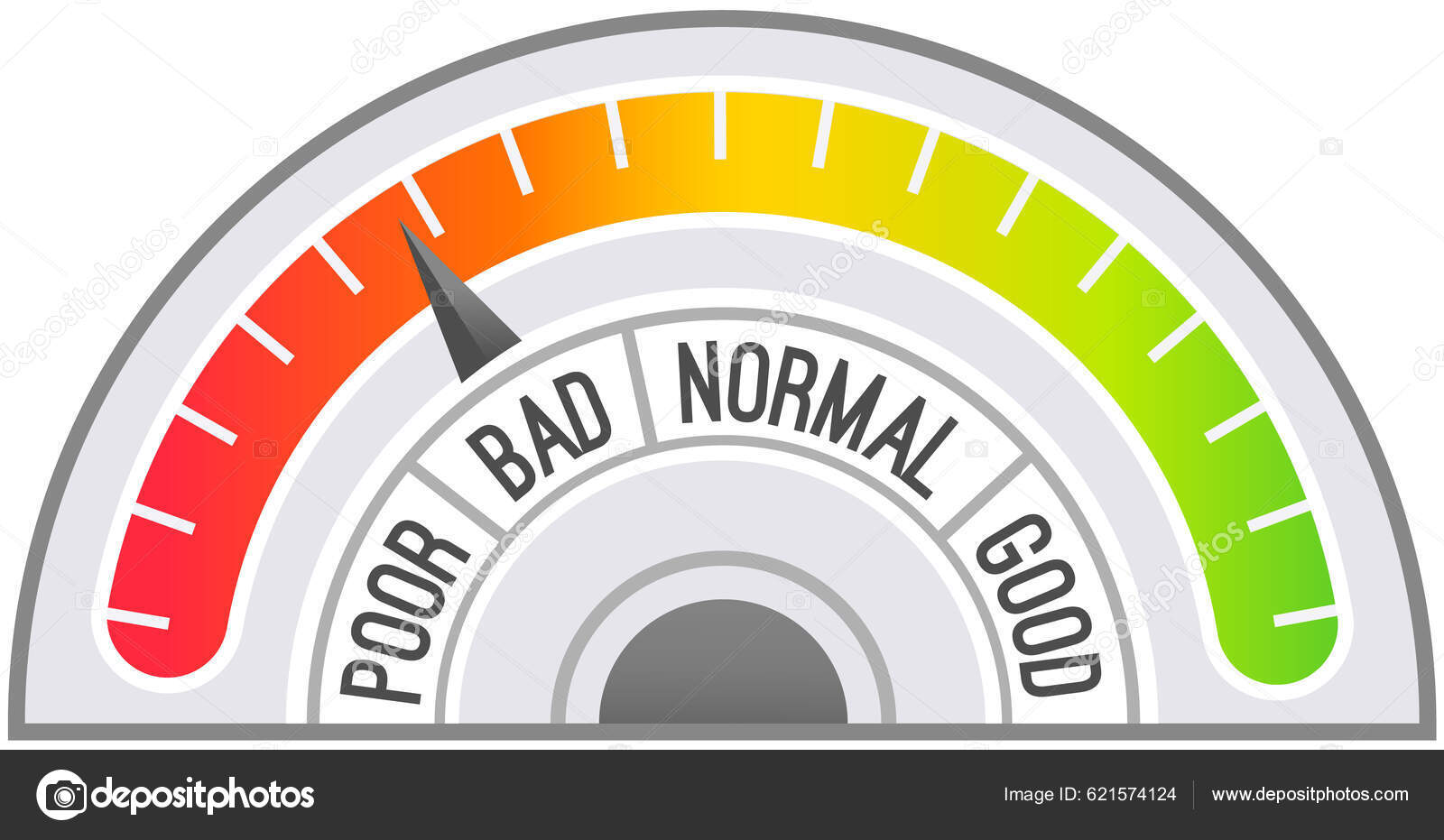 Color Scale Arrow Red Green Change Indicators Measuring Device Icon ...