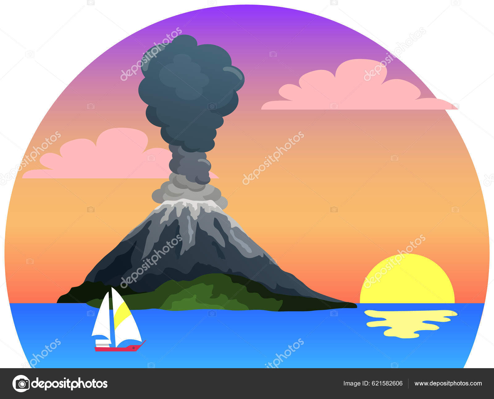 Vector Dormant Volcanoes